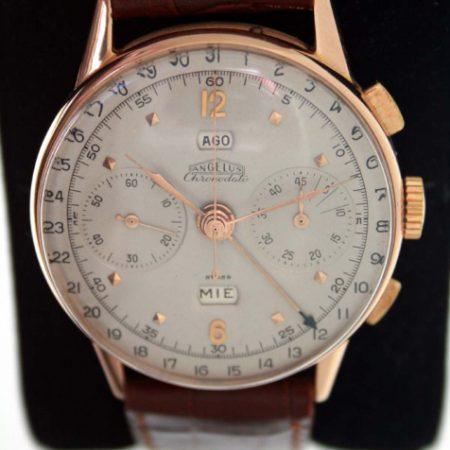 1951 Angelus Chronodato Triple-Date Chronograph with Outer Calendar and ...
