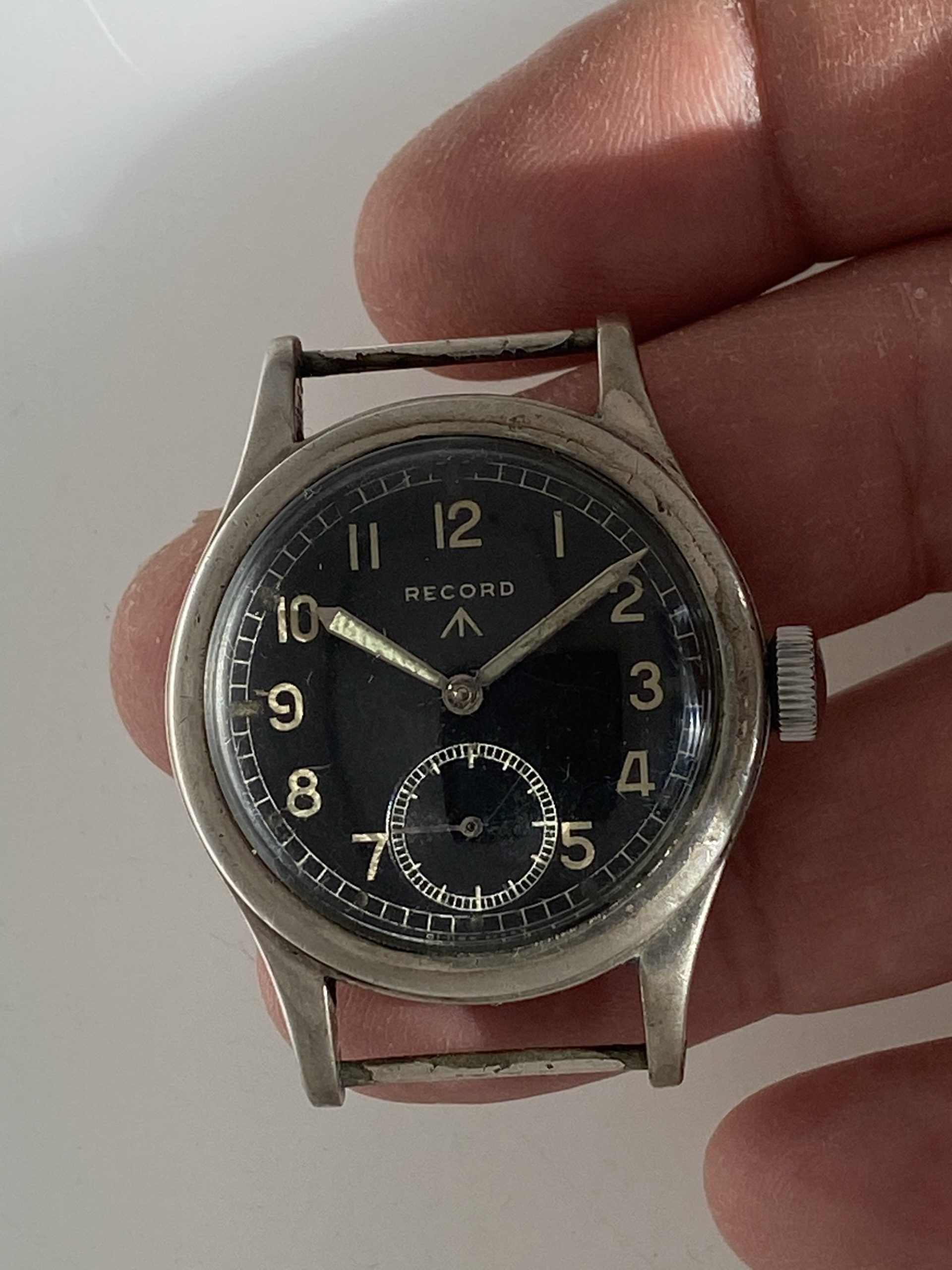 Superb c1943 WW2 Record British Army Officers Watch with Military Issue ...