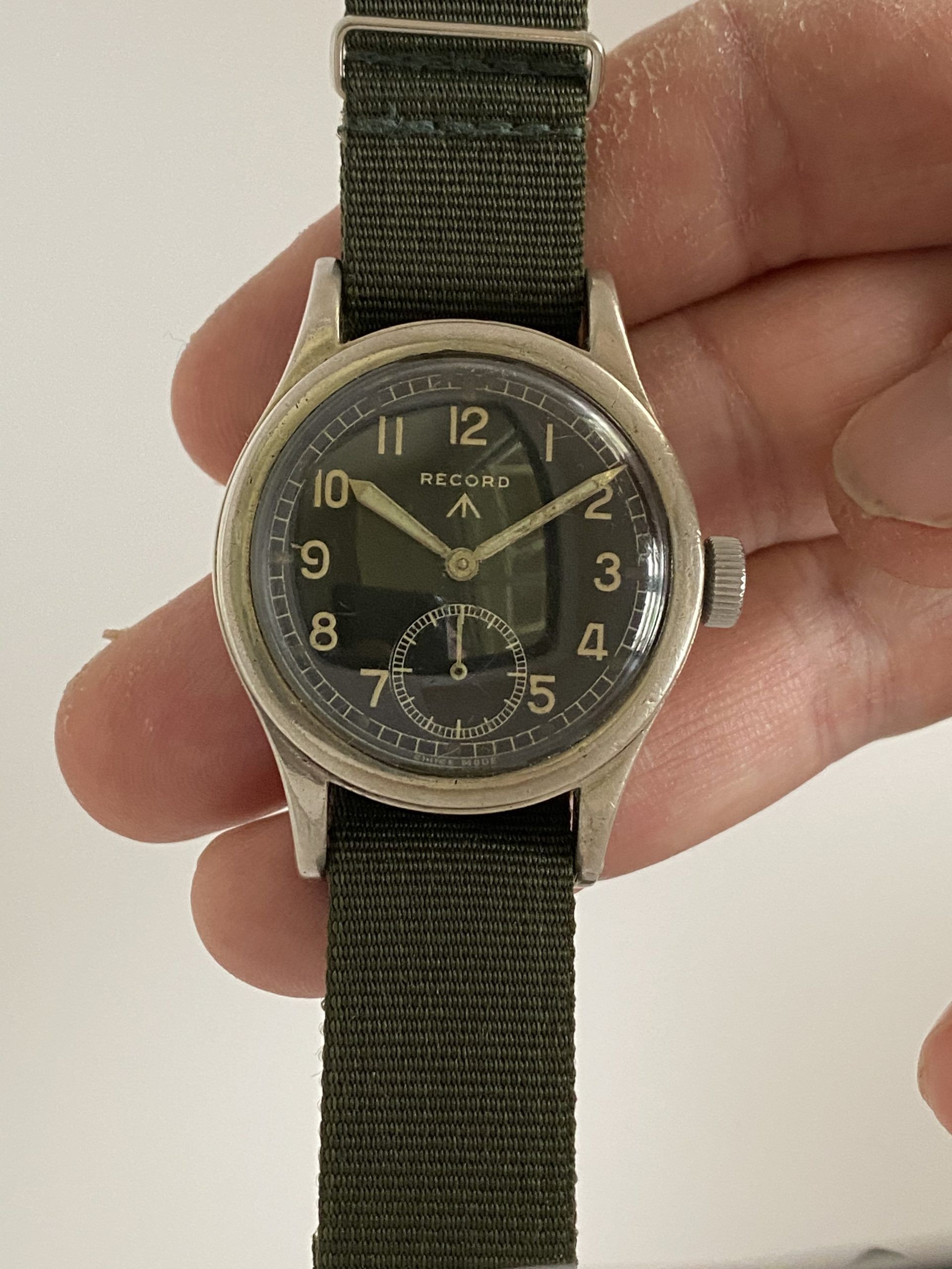 Superb c1943 WW2 Record British Army Officers Watch with Military Issue ...