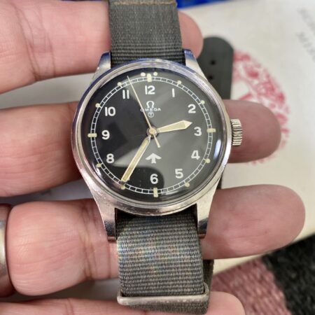 1953 Omega RAF 6B/542 Issued “Fat Arrow” Pilot’s Watch in Outstanding Original Collector’s Top ...