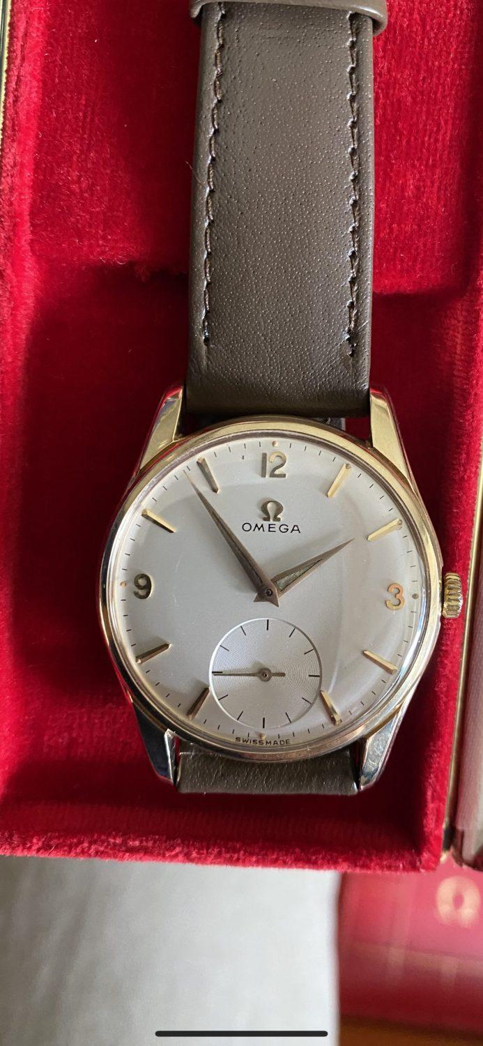 1960 Solid Gold Omega Dress Watch in Dennison Case Mint Original ...