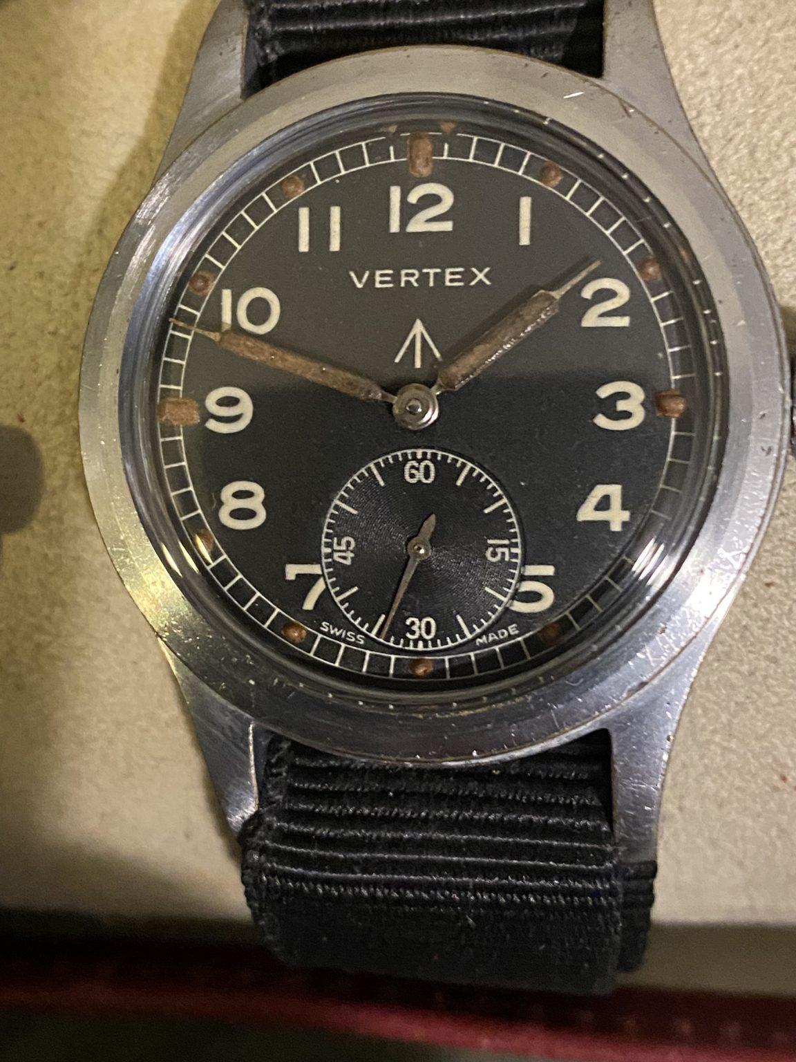 1945 WW2 Vertex WWW “Dirty Dozen” British Military Wristwatch with ...