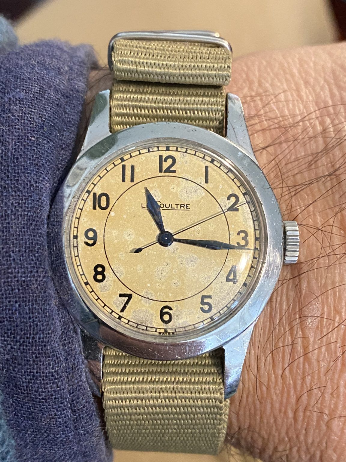 1940’s Jaeger LeCoultre RAF Pilot’s Watch Military Issue Numbers 6B/159 ...