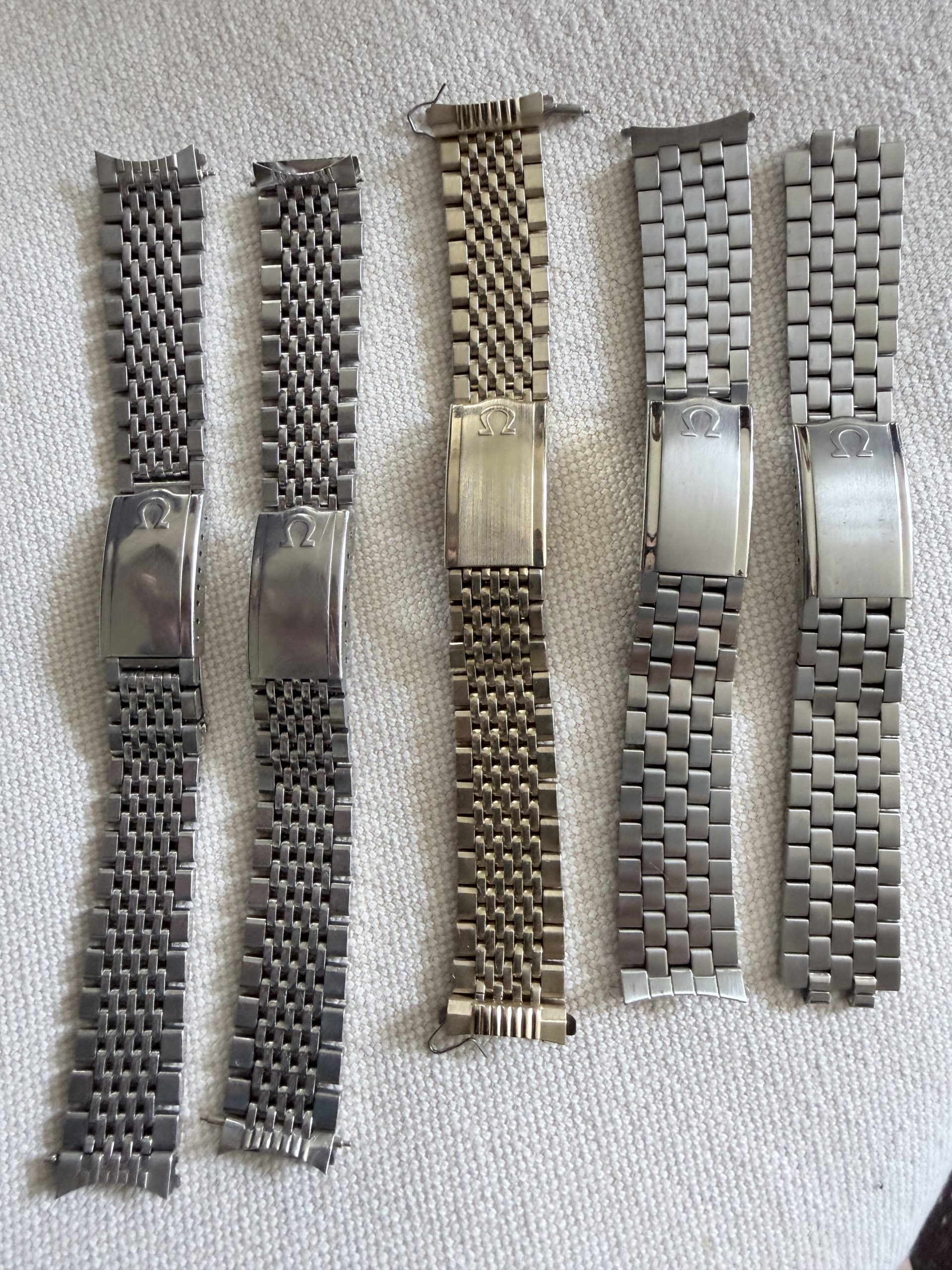 Various New Old Stock Omega constellation And Seamaster bracelets ...