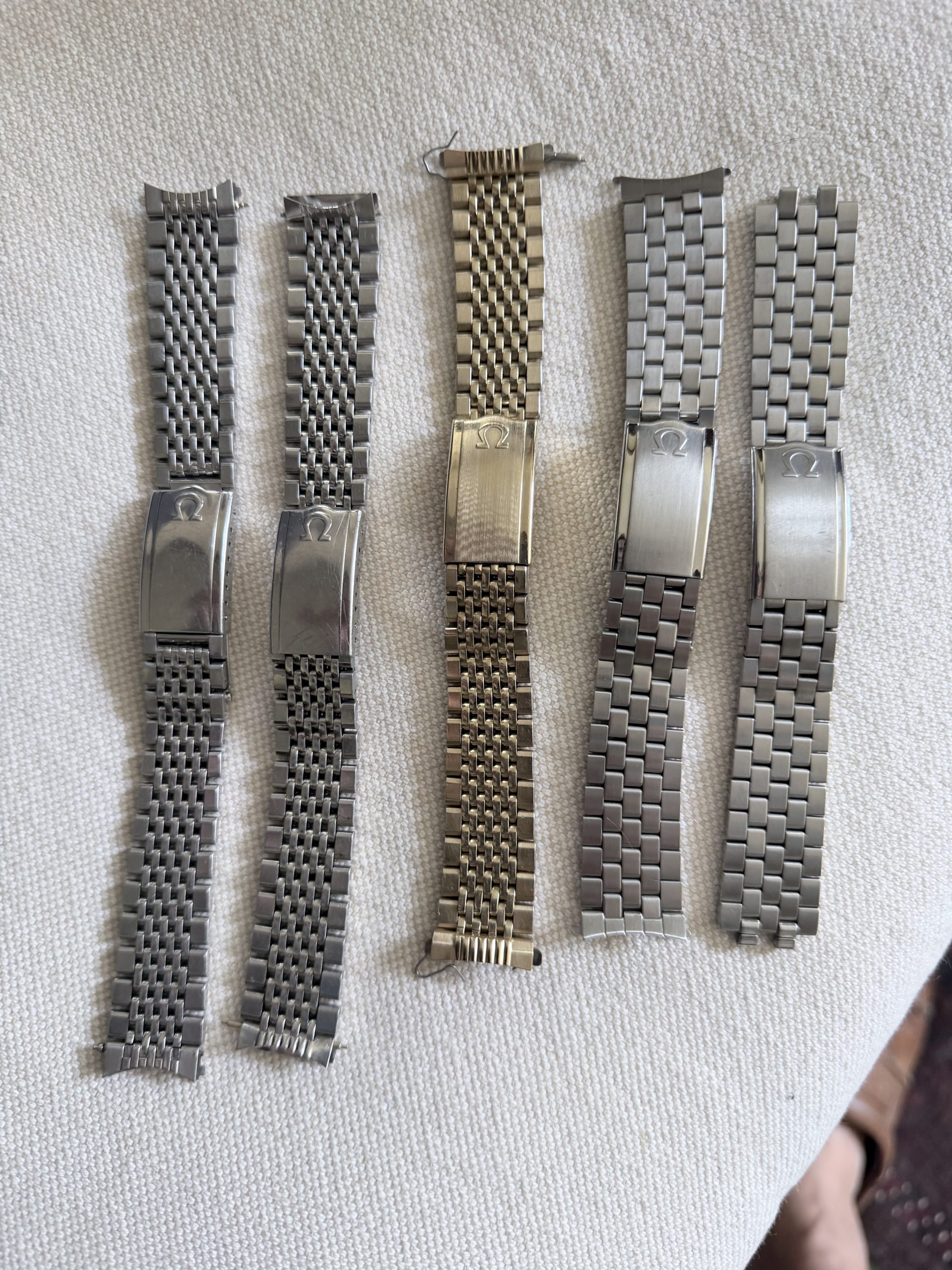 Various New Old Stock Omega constellation And Seamaster bracelets ...